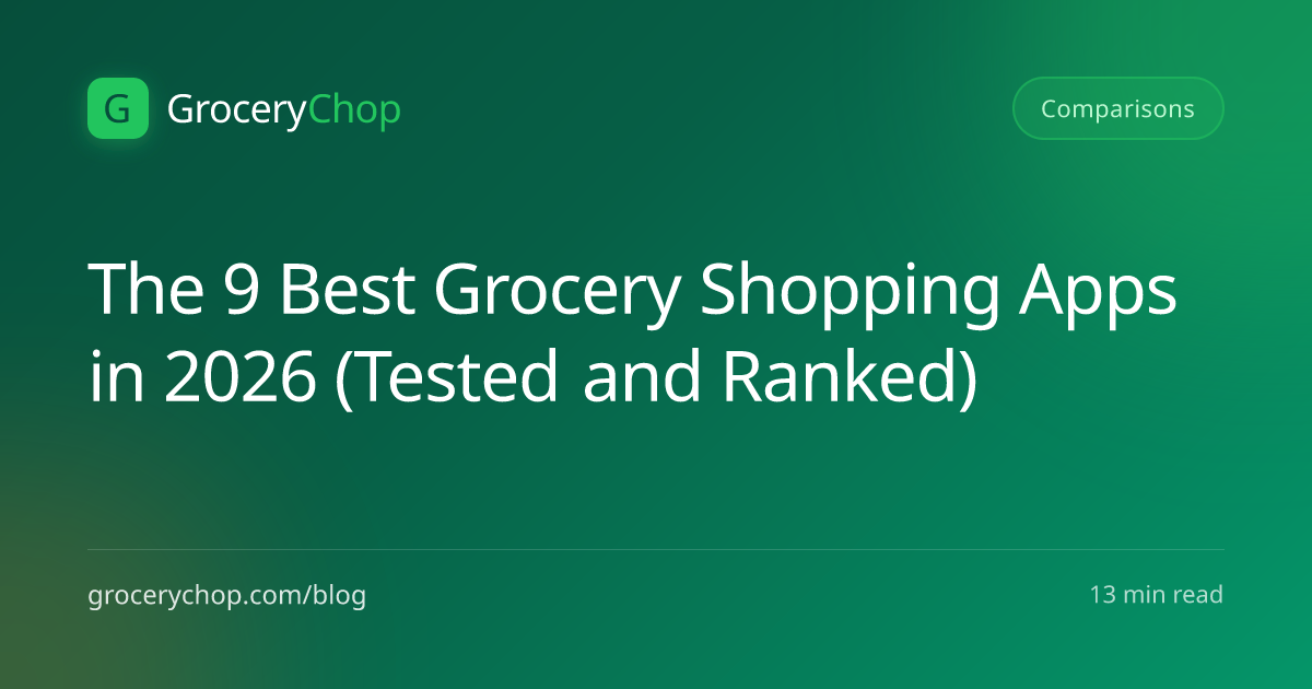 The 9 Best Grocery Shopping Apps in 2026 (Tested and Ranked) | GroceryChop