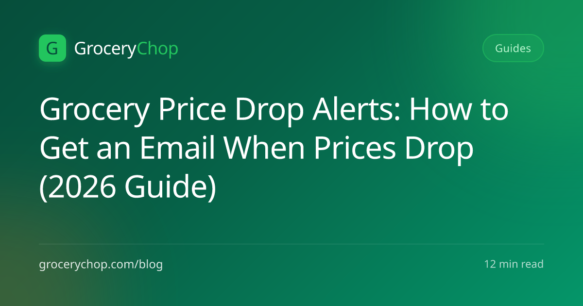 Grocery Price Drop Alerts: How to Get an Email When Prices Drop (2026 ...