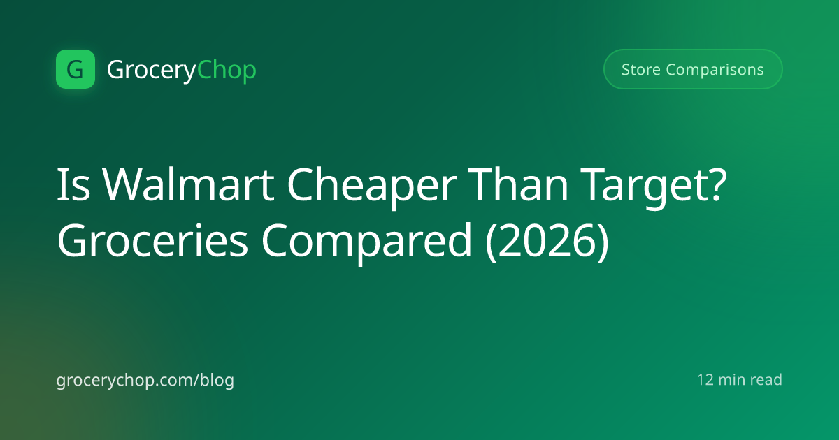 Is Walmart Cheaper Than Target? Groceries Compared (2026) | GroceryChop